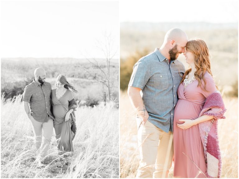 carrie + justin | winter maternity session in virginia mountains ...